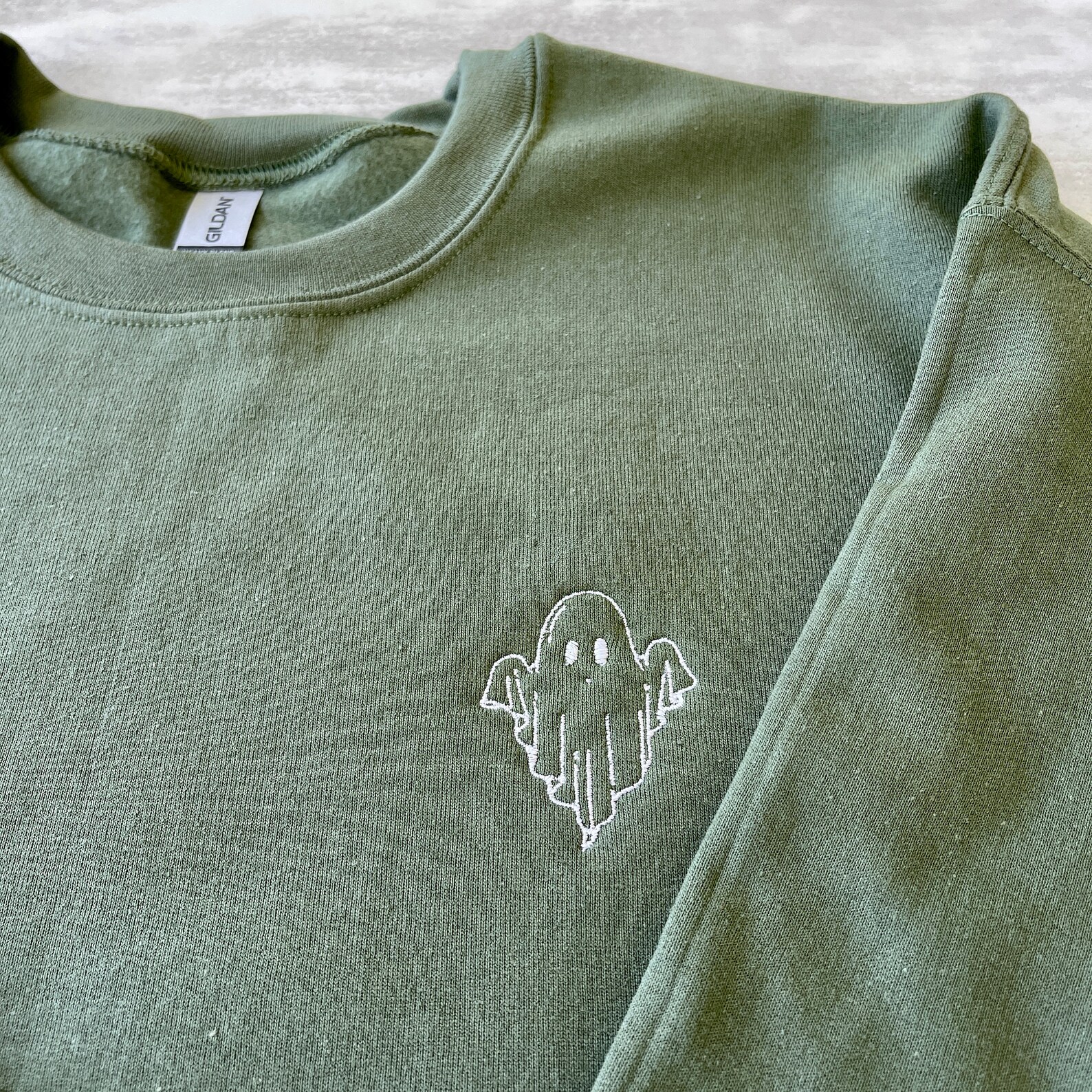 Halloween Ghost Embroidered Hoodie Ghost Sweatshirt Trendy - Etsy