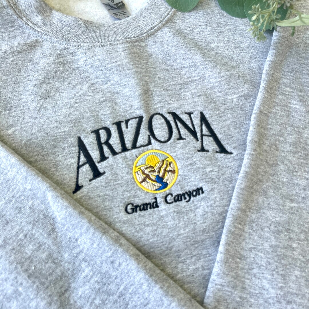Arizona Grand Canyon Embroidered Sweatshirt, Arizona Sweatshirt, Grand ...