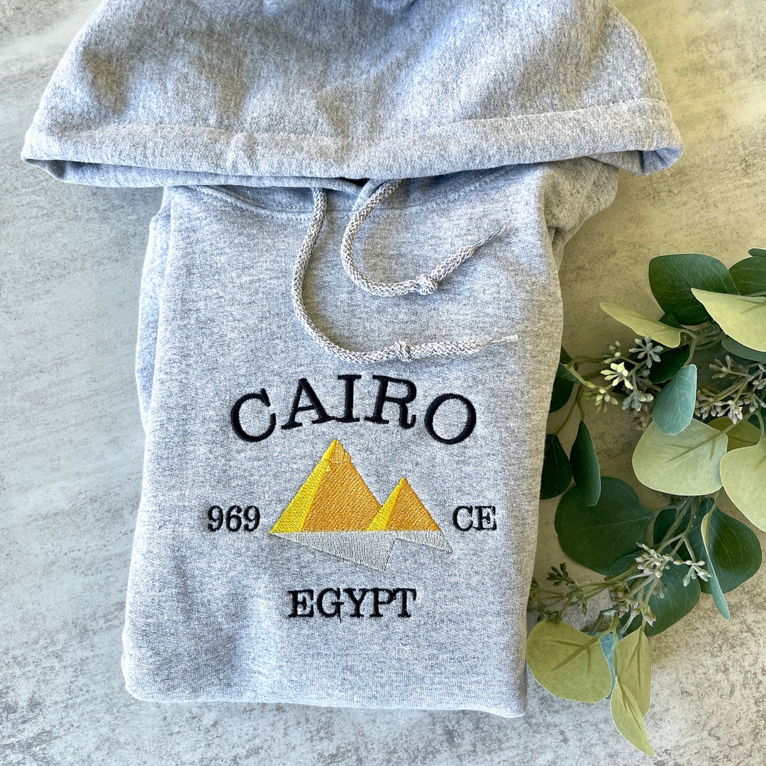 Embroidered Cairo Egypt Sweatshirt, Egypt Sweatshirt, Embroidered ...