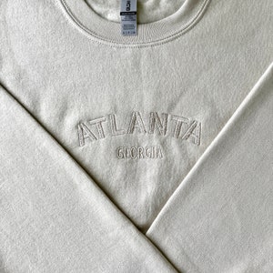 Atlanta Georgia Embroidered Sweatshirt, Georgia Sweatshirt, Trendy City ...