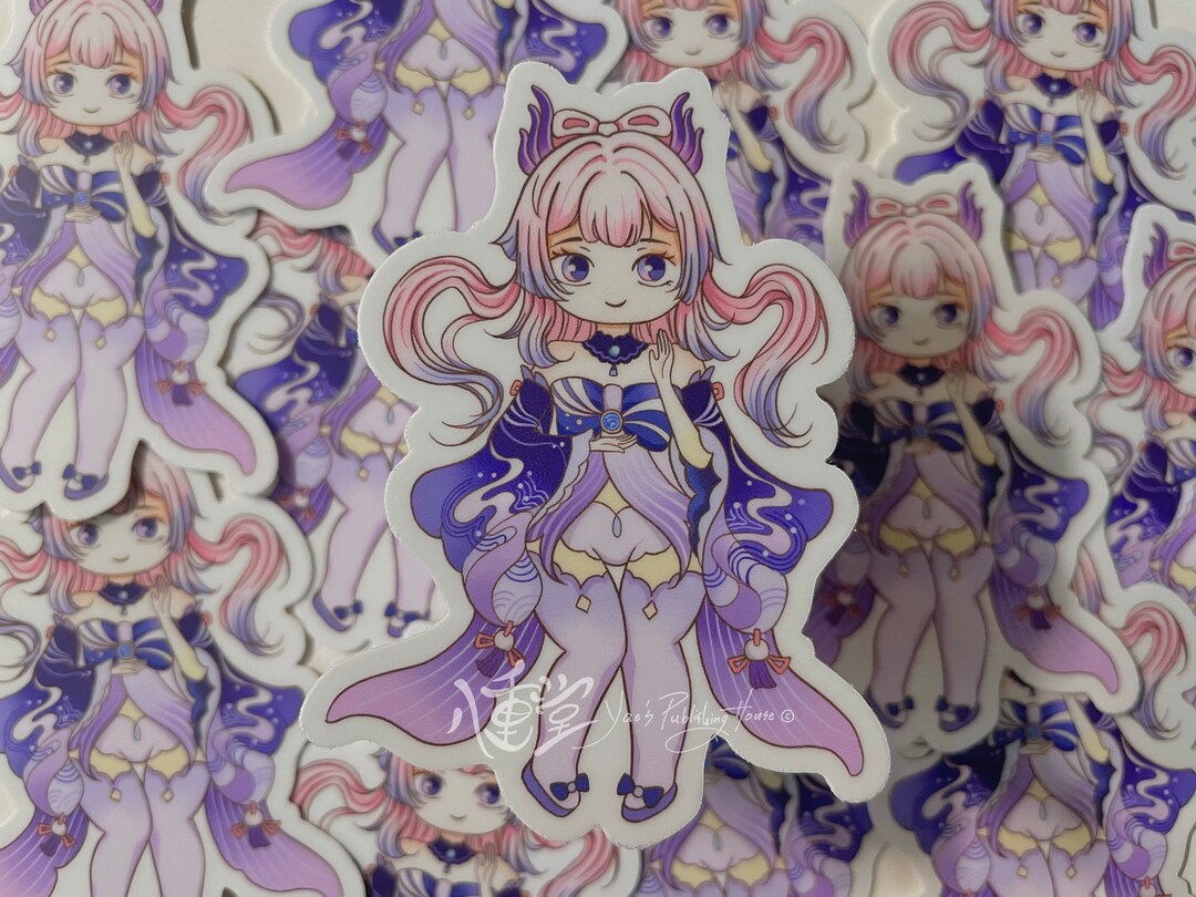 Sangonomiya Kokomi Sticker Genshin Impact Matte Vinyl Waterproof 3 In ...