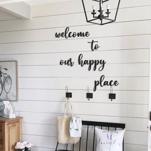 Metal Welcome Sign, Cozy Farmhouse Entryway Decor, Front Porch Decor ...