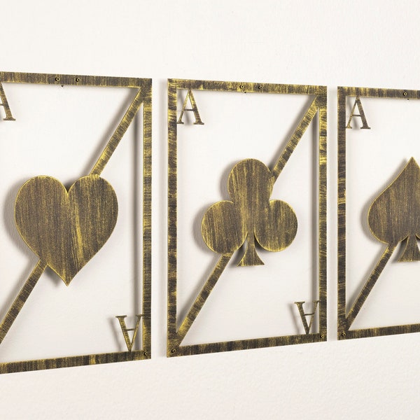Playing Card Metal Wall Decor - Etsy