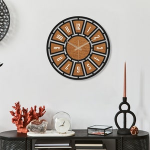 Large Wall Clock With Numbers, Wall Clock Wood, Wall Clock Unique ...