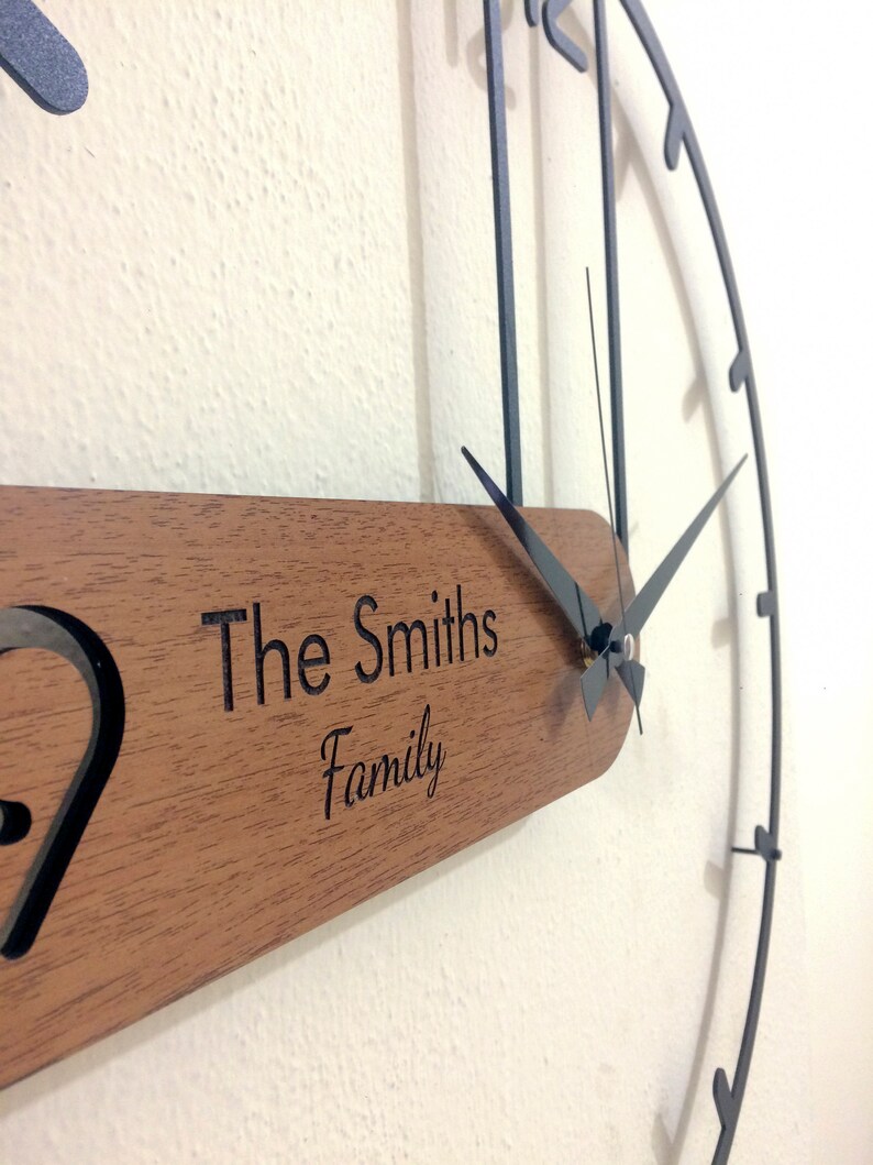 Personalized Large Wall Clock Personalized Gift Modern Wall - Etsy