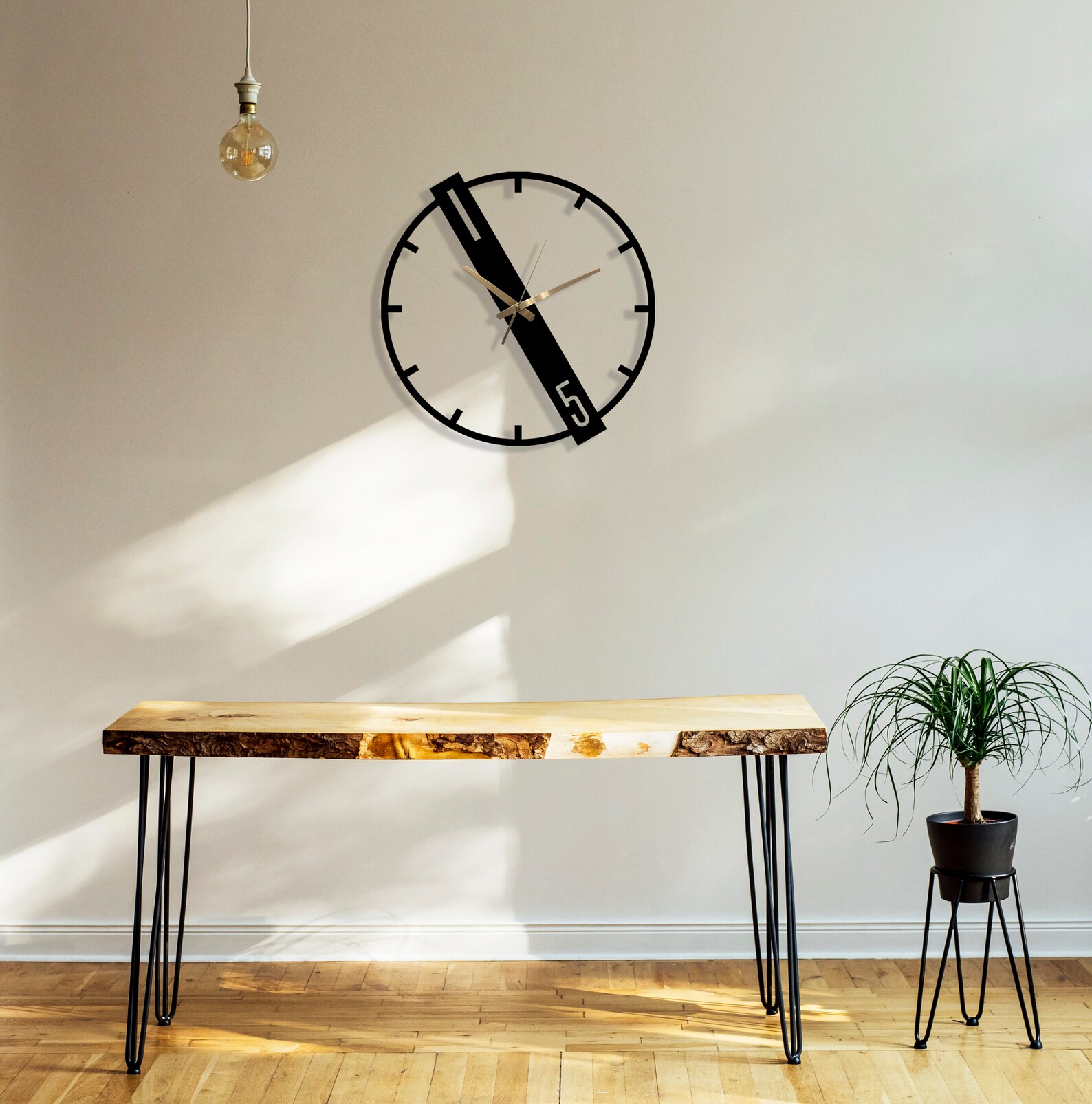 Minimalist Large Wall Clock Modern Wall Clock Nordic Wall - Etsy