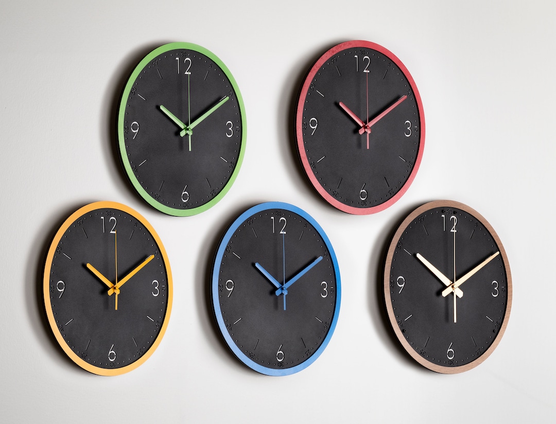 Colorful Wall Clock Unique, Clocks for Wall, Modern Wall Clock, Round ...