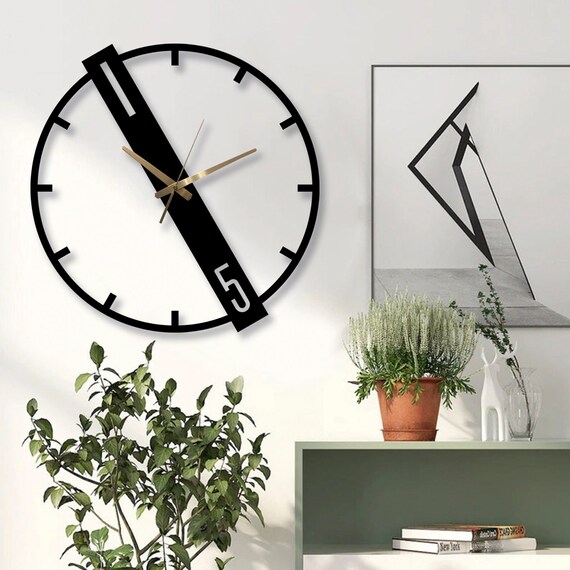 Minimalist Large Wall Clock Modern Wall Clock Nordic Wall - Etsy