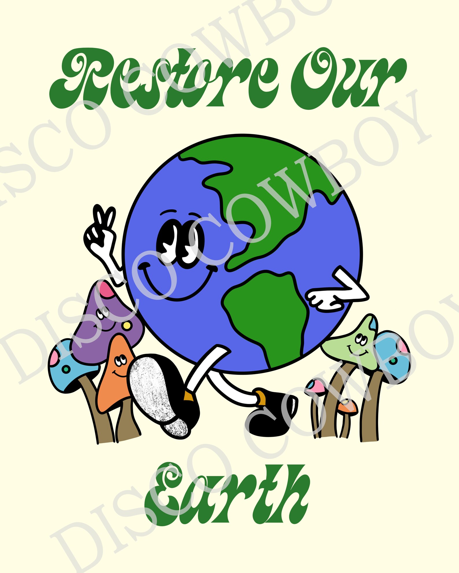 Restore Our Earth Print Retro 70s Quote Print Poster Retro - Etsy