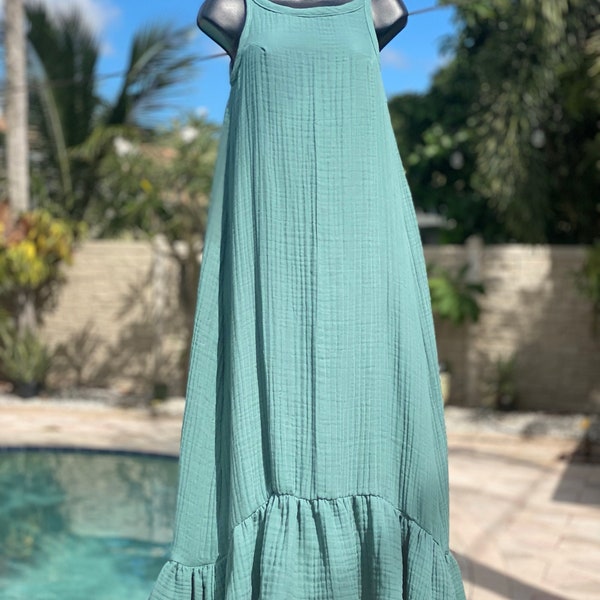 Ruffle Maxi Dress - Etsy