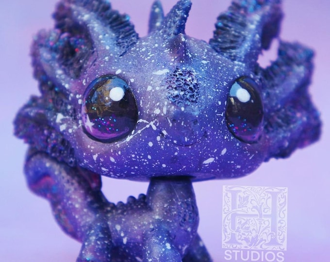 Galaxy Axolotl Stary Night Sky Space Inspired LPS Custom Littlest Pet ...