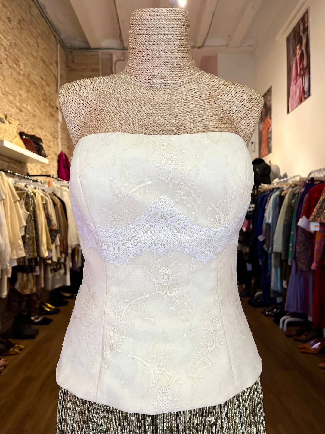 Beautiful Lace Bridal Strapless Corset by Raimon Bundó - Etsy