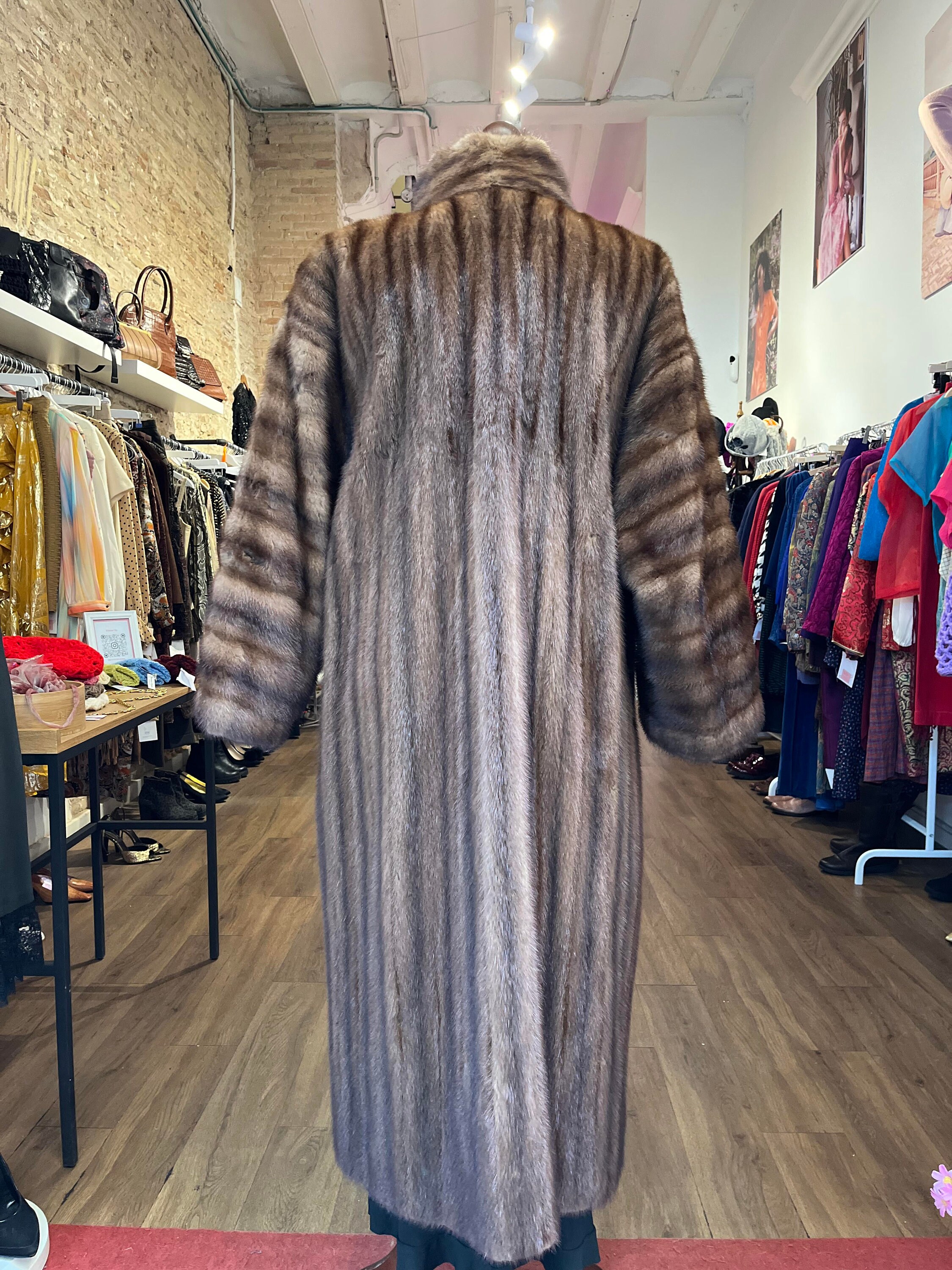 1990’s Long Mink Vintage Fur Coat, Preloved and in Great Condition ...