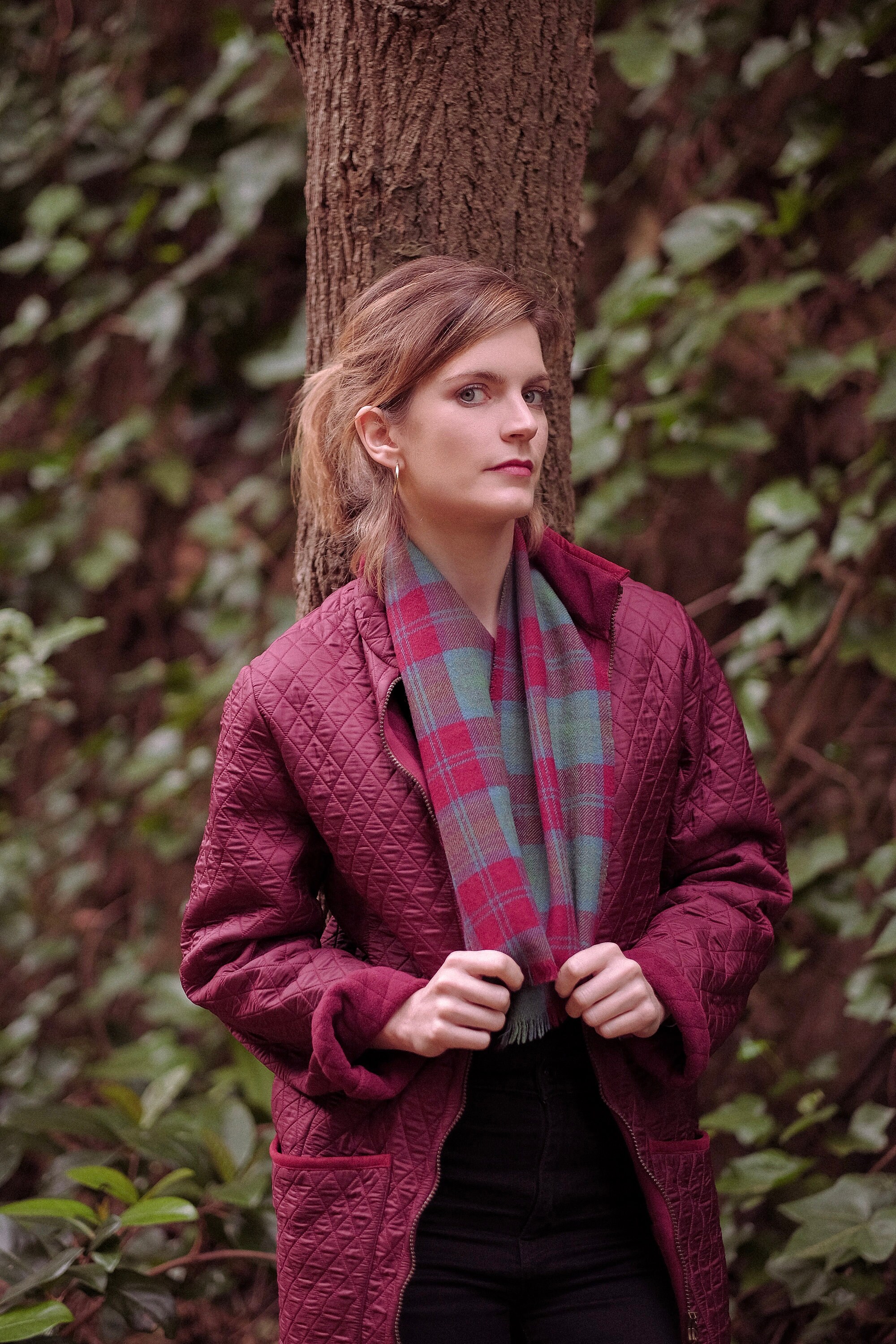 90's Quilted Barbour Parka in Maroon, Windbreaker & Waterproof ...