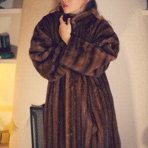1990’s Long Mink Vintage Fur Coat, Preloved and in Great Condition ...