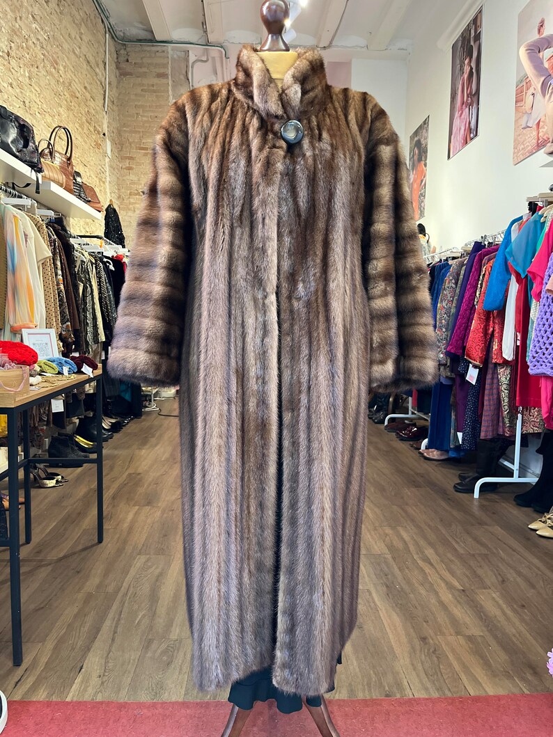 1990s Long Mink Vintage Fur Coat, Preloved and in Great Condition, Made ...
