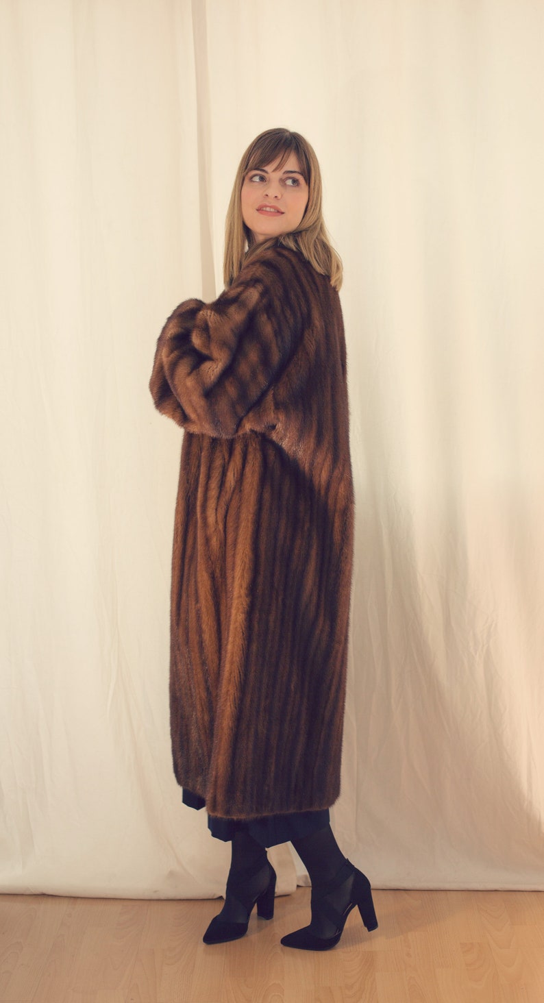 1990s Long Mink Vintage Fur Coat, Preloved and in Great Condition, Made ...