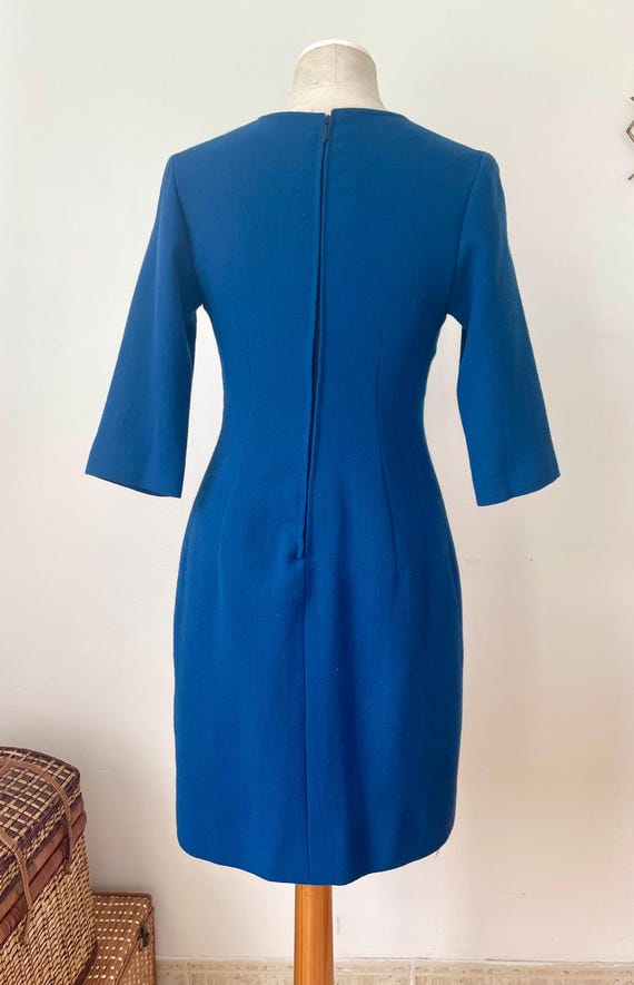Incredible custom made blue dress form 90's in size S - Gem