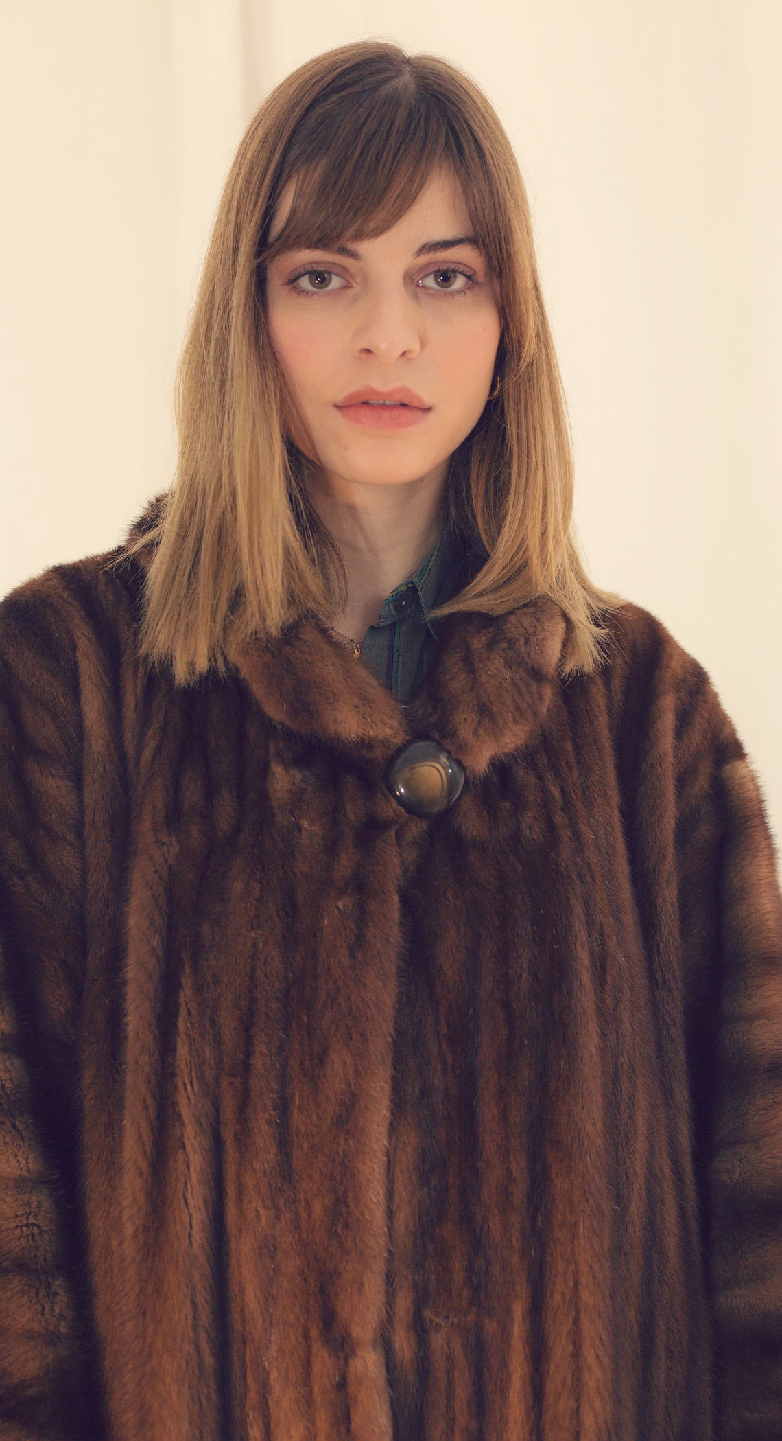 1990s Long Mink Vintage Fur Coat, Preloved and in Great Condition, Made ...