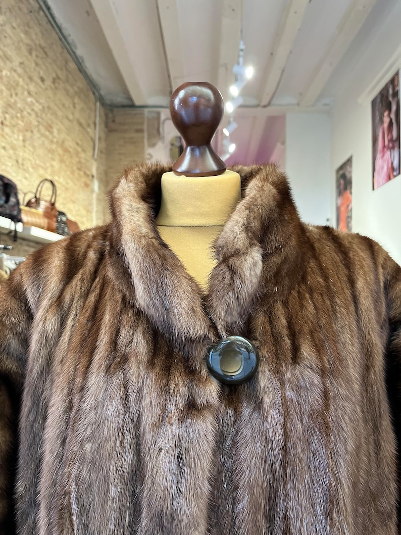 1990s Long Mink Vintage Fur Coat, Preloved and in Great Condition, Made ...