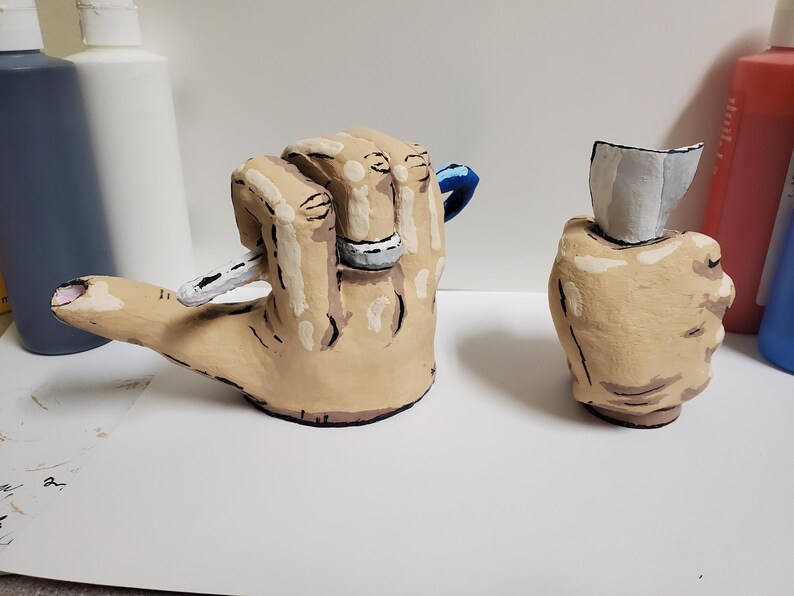 3d-printed Hand Crafted Tea Set – Hand-painted Comic Style Decor ...