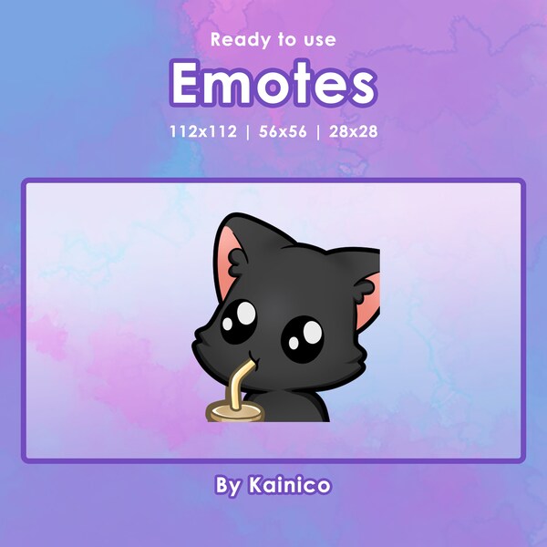 Cat Sip Emote - Etsy
