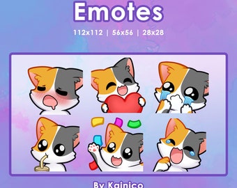 Calico Cat Emotes X 46 for Twitch & Discord Emote Calico Cat Twitch ...