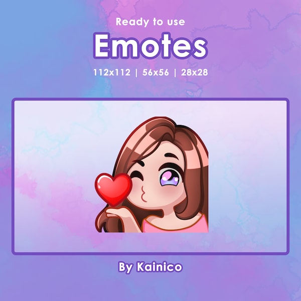 Brunette Girl Twitch Emotes - Etsy