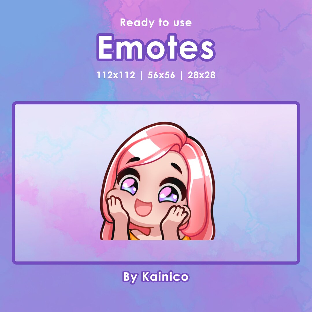 Pink Haired Girl Owo Emote - Etsy