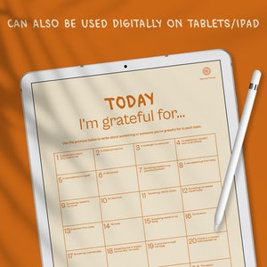 Grateful Worksheet 8.5x11 & A4 Printable PDF Planner - Etsy
