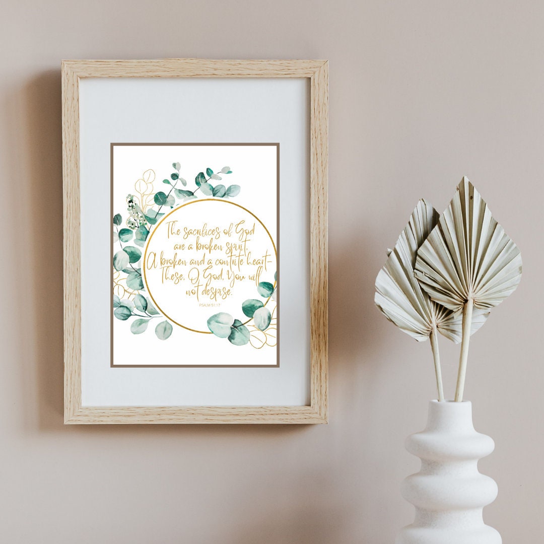 Psalm 51 Print/bible Verse Art/psalm Verse/scripture Wall Art - Etsy