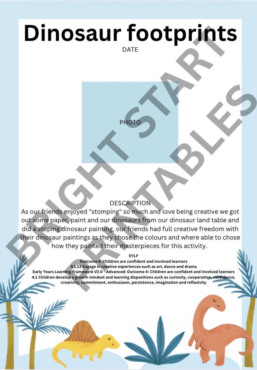 Editable Art Blurb Templates for Preschool Teachers | Canva Template ...