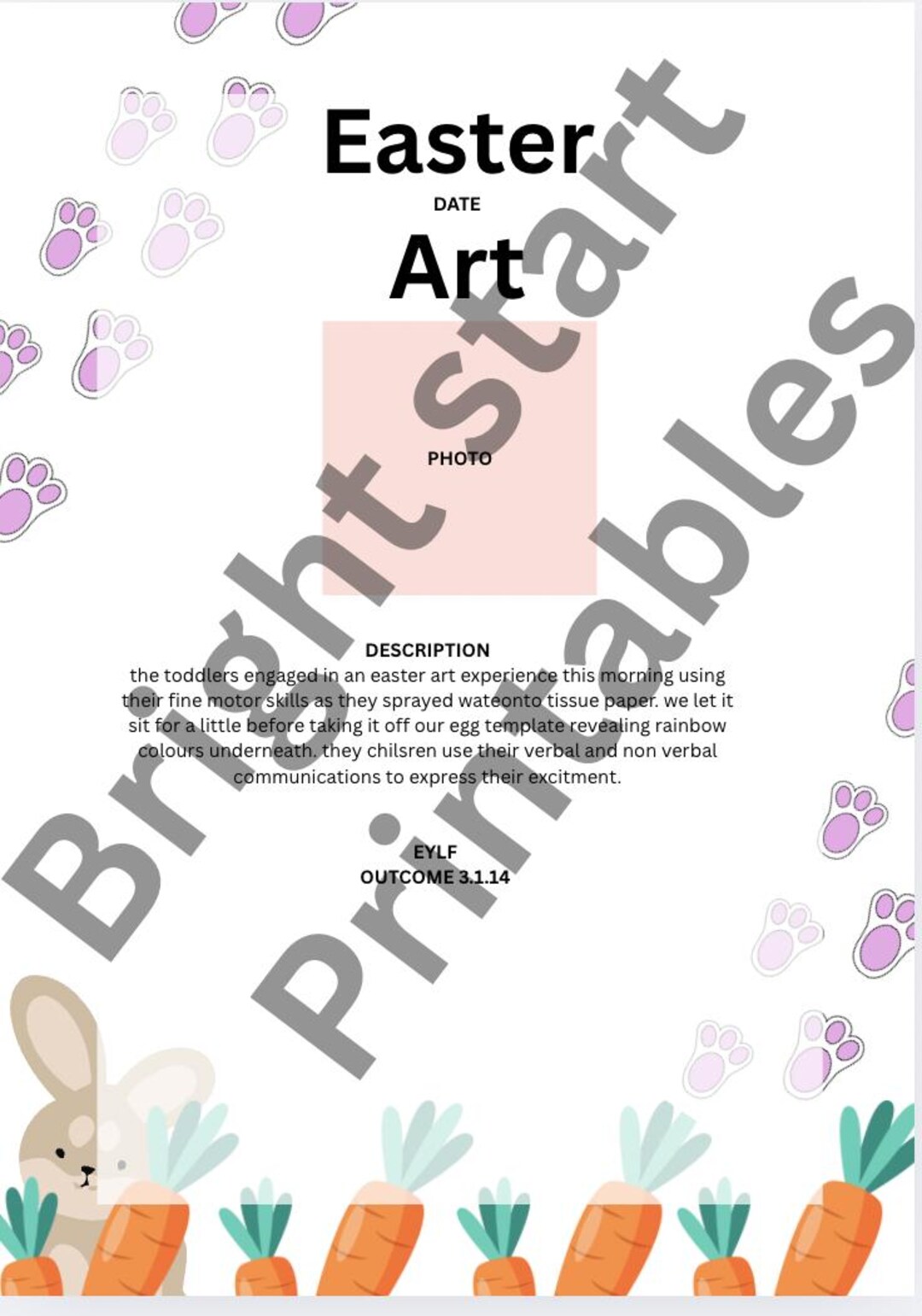 Editable Art Blurb Templates for Preschool Teachers | Canva Template ...
