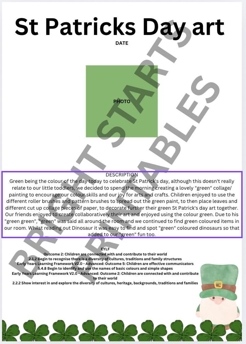 Editable Art Blurb Templates for Preschool Teachers | Canva Template ...