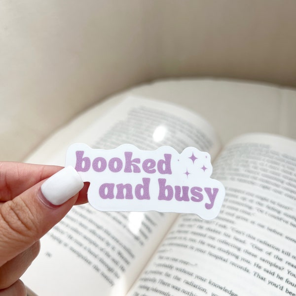 Booked and Busy Sticker - Etsy