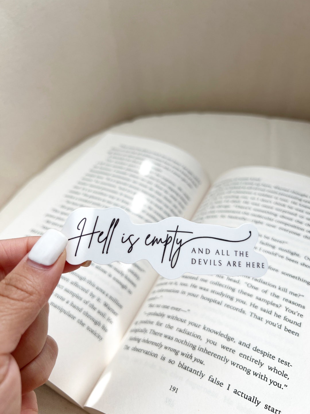 Hell is Empty... | Shatter Me Inspired Sticker - Etsy