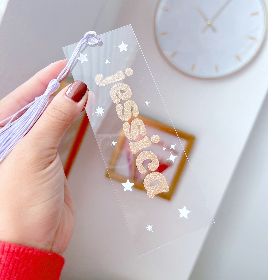 Personalized Name Acrylic Bookmark - Etsy
