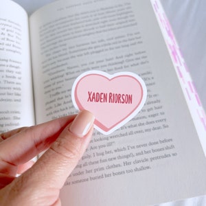 Book Boyfriend Heart Sticker | Xaden Riorson - Etsy