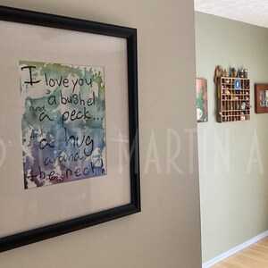 Custom Actual Handwriting Watercolor Painting, Actual Handwriting Gift ...