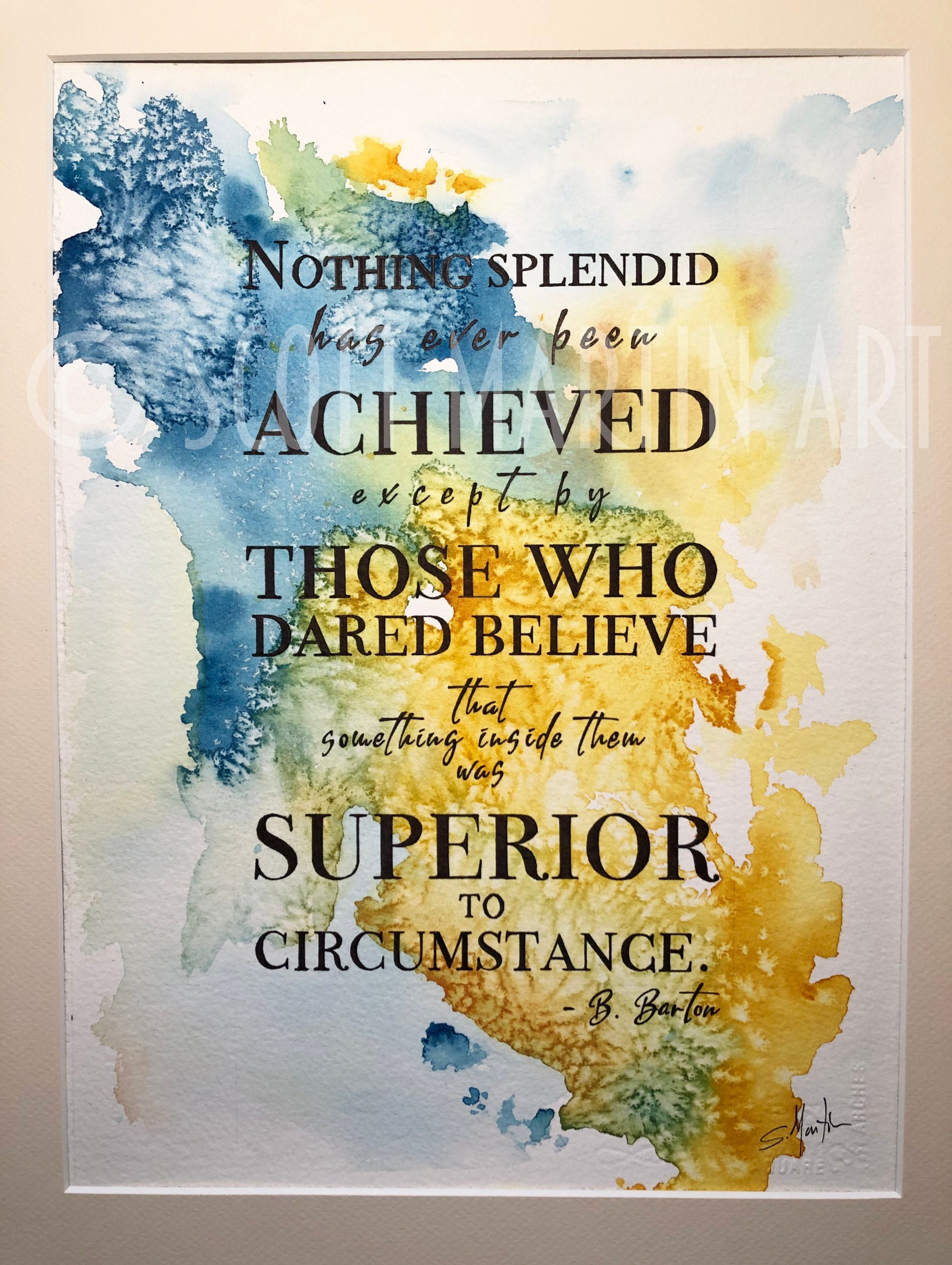 Custom Hand Lettered Quote Watercolor Painting, Custom Quote Painting ...