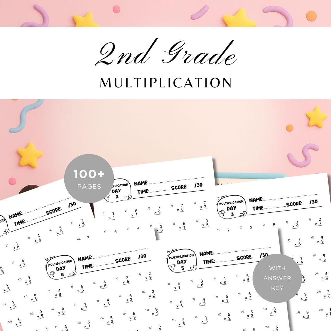 Multiplication Worksheet Practice Multiply Drill Multiplication Math ...