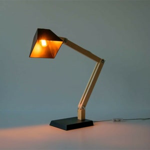 Wooden Adjustable Desk Lamp - Desktop Lamp - Etsy