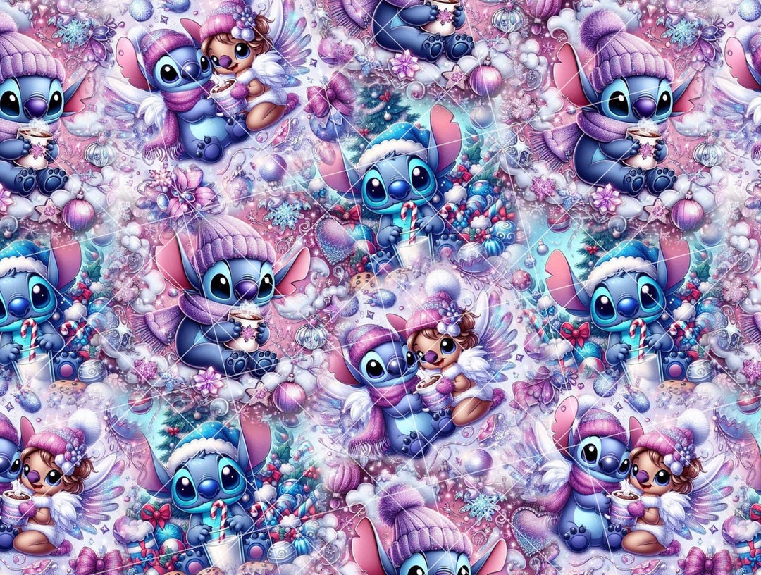 Stitch Winter Digital Seamless Pattern - Etsy