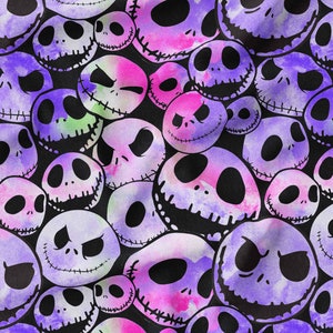 Scary Jack Skellington Face Premium 100% Cotton Fabric. - Etsy