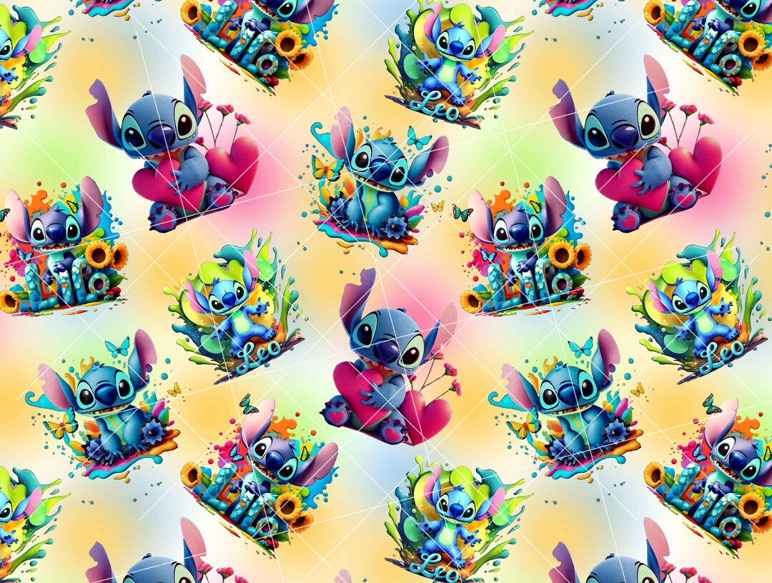 Lilo Stitch Digital Seamless Pattern, Digital Paper, Instant Download ...