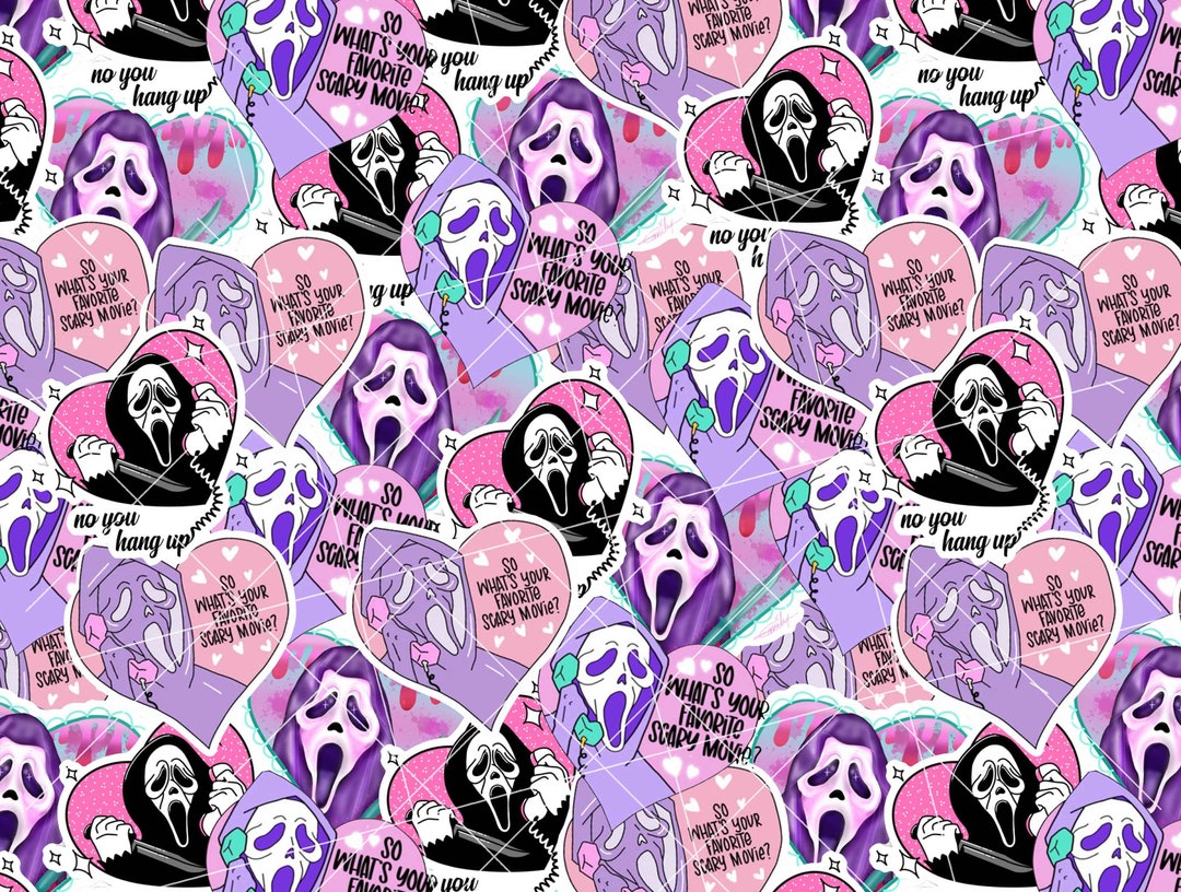 Horror Scream Cartoon Digital Seamless Pattern File, Instant Download ...