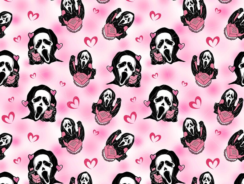 Horror Scream Character Seamless Pattern File, Instant Download - Etsy