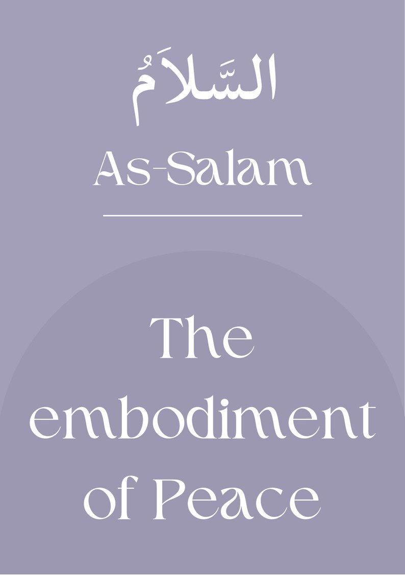 99 Names of Allah Cards DIGITAL - Soft Purple Aesthetic - Etsy