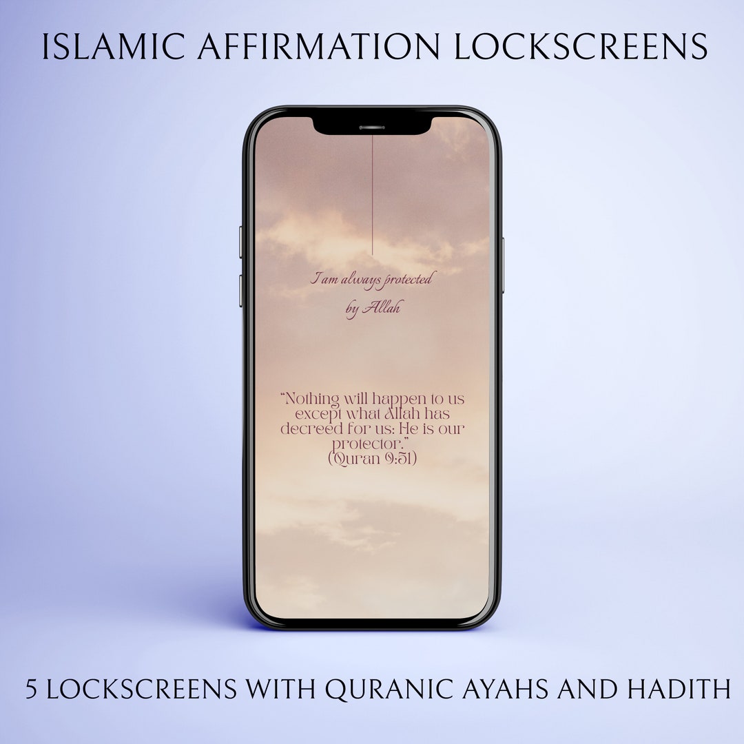 5 Islamic Affirmation Lockscreens Wallpaper for iPhone - Etsy