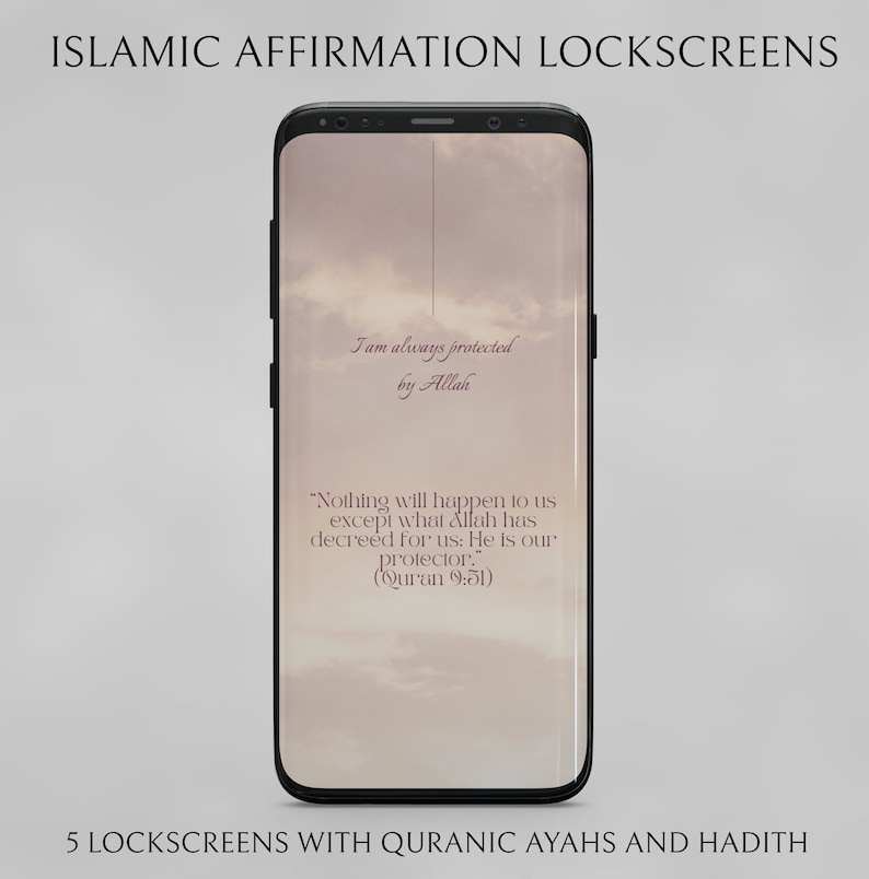 5 Islamic Affirmation Lockscreens Wallpaper for Samsung - Etsy